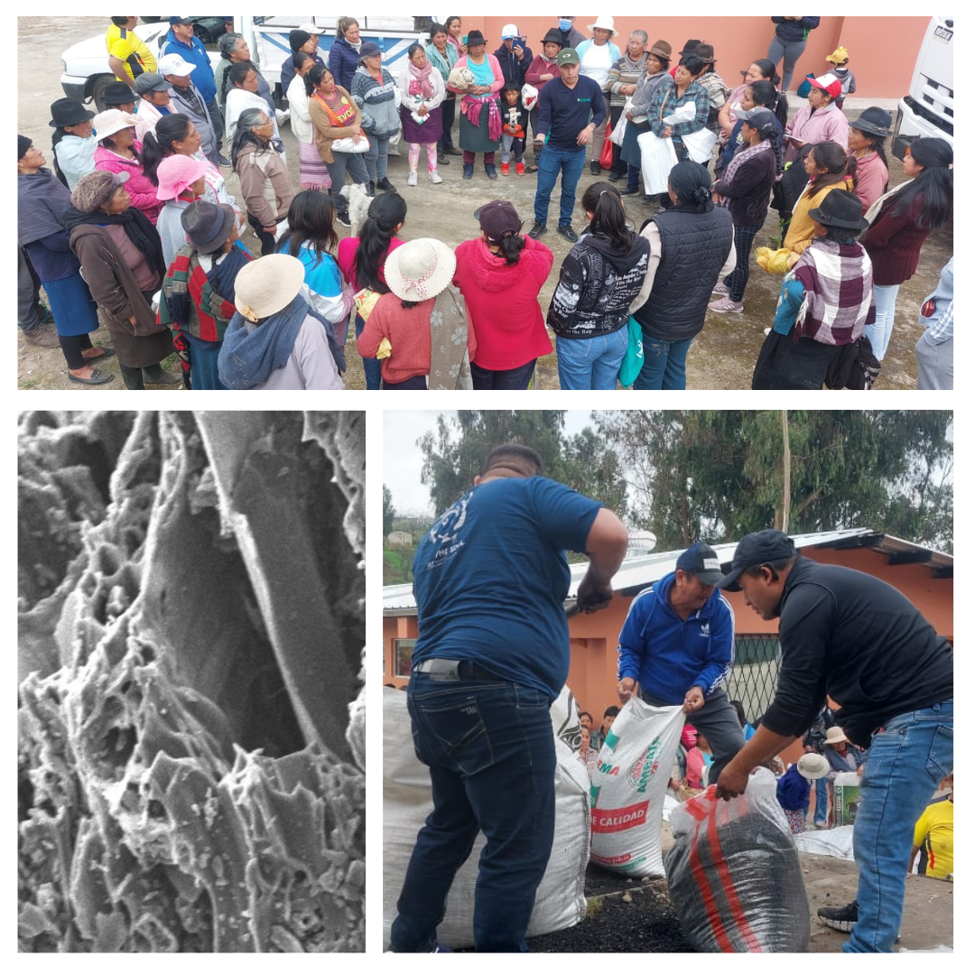 Entrega de Biocarbono en Tungurahua para mejorar la fertilidad y ...